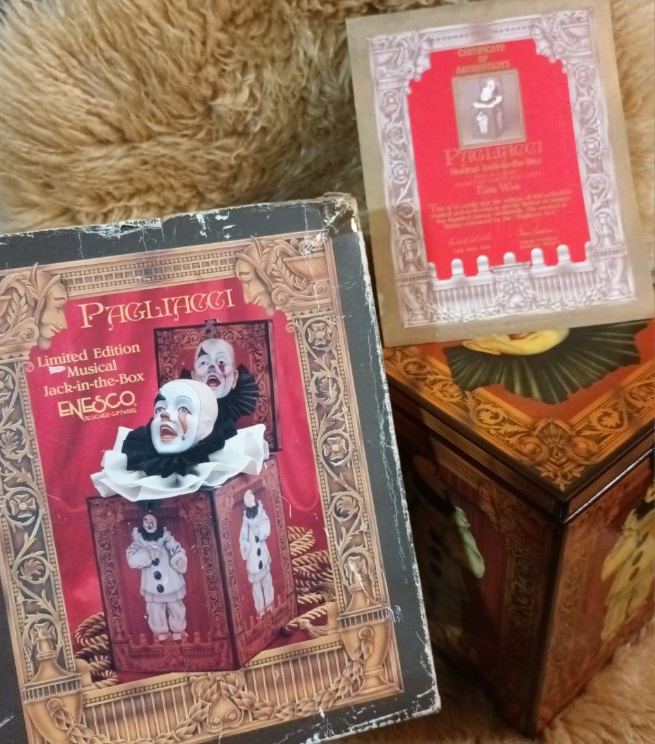 1988 Enesco Pagliacci Limited Edition Musical Jack-in-the-Box, Hobbies ...