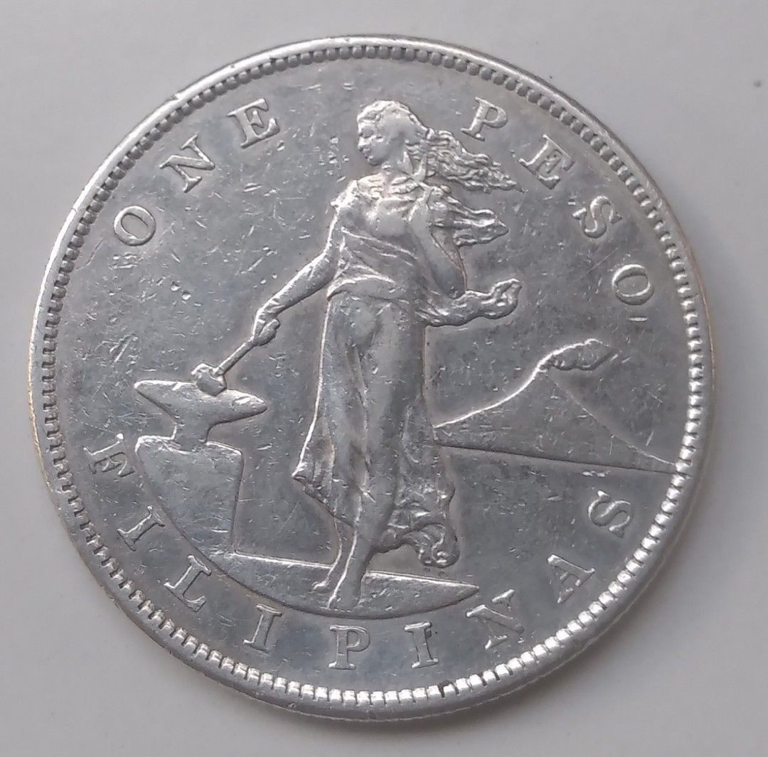 Silver old coins 1 peso 1905 curved sheriff us phil, Hobbies & Toys ...