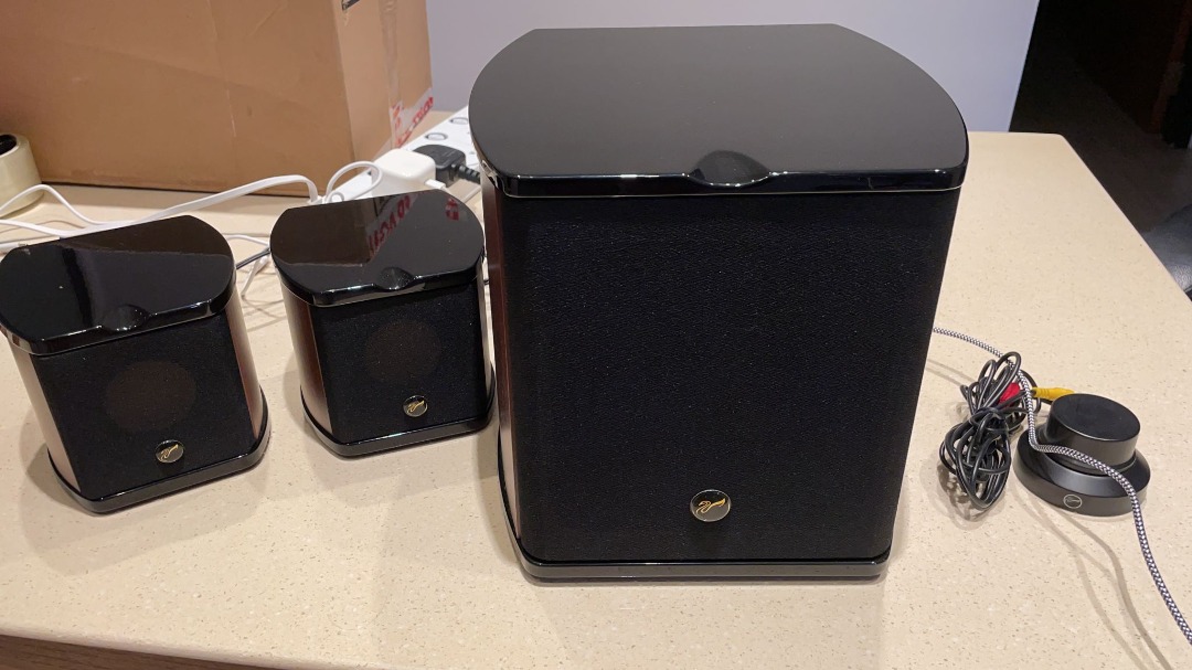 3645) Swan Speakers - M50W - Powered 2.1 Bookshelf Speakers, Audio ...