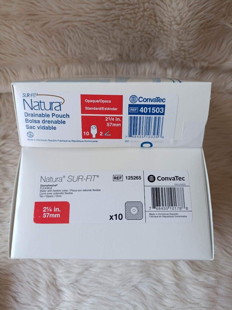 57mm Convatec Colostomy Bag Flexible Stomahesive & Opaque Drainable ...