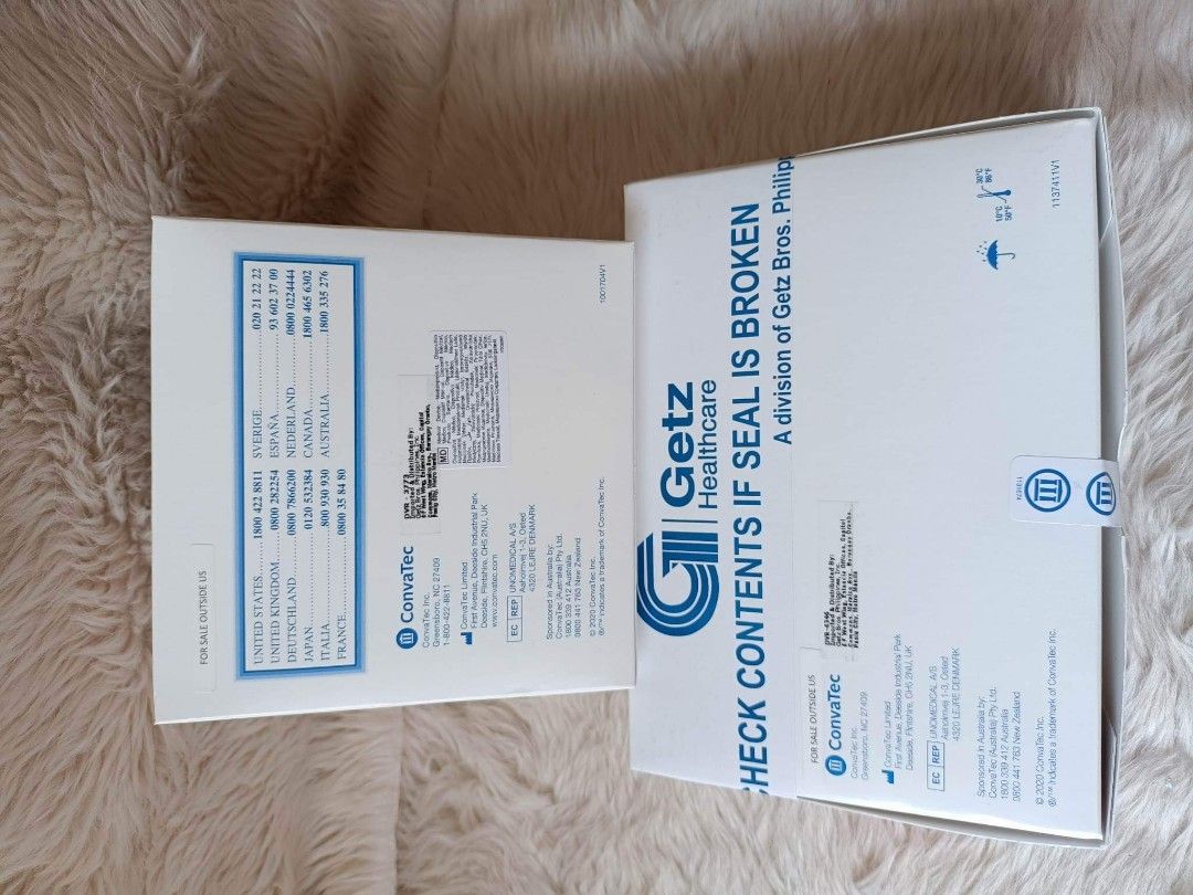 57mm Convatec Colostomy Bag Flexible Stomahesive & Opaque Drainable ...