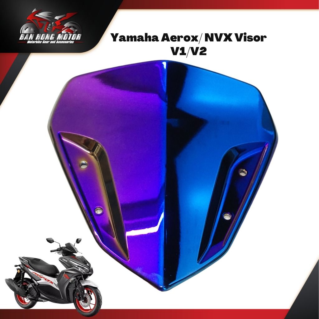 Aerox Visor/ Windshield Rainbow NVX Visor, Motorcycles, Motorcycle ...