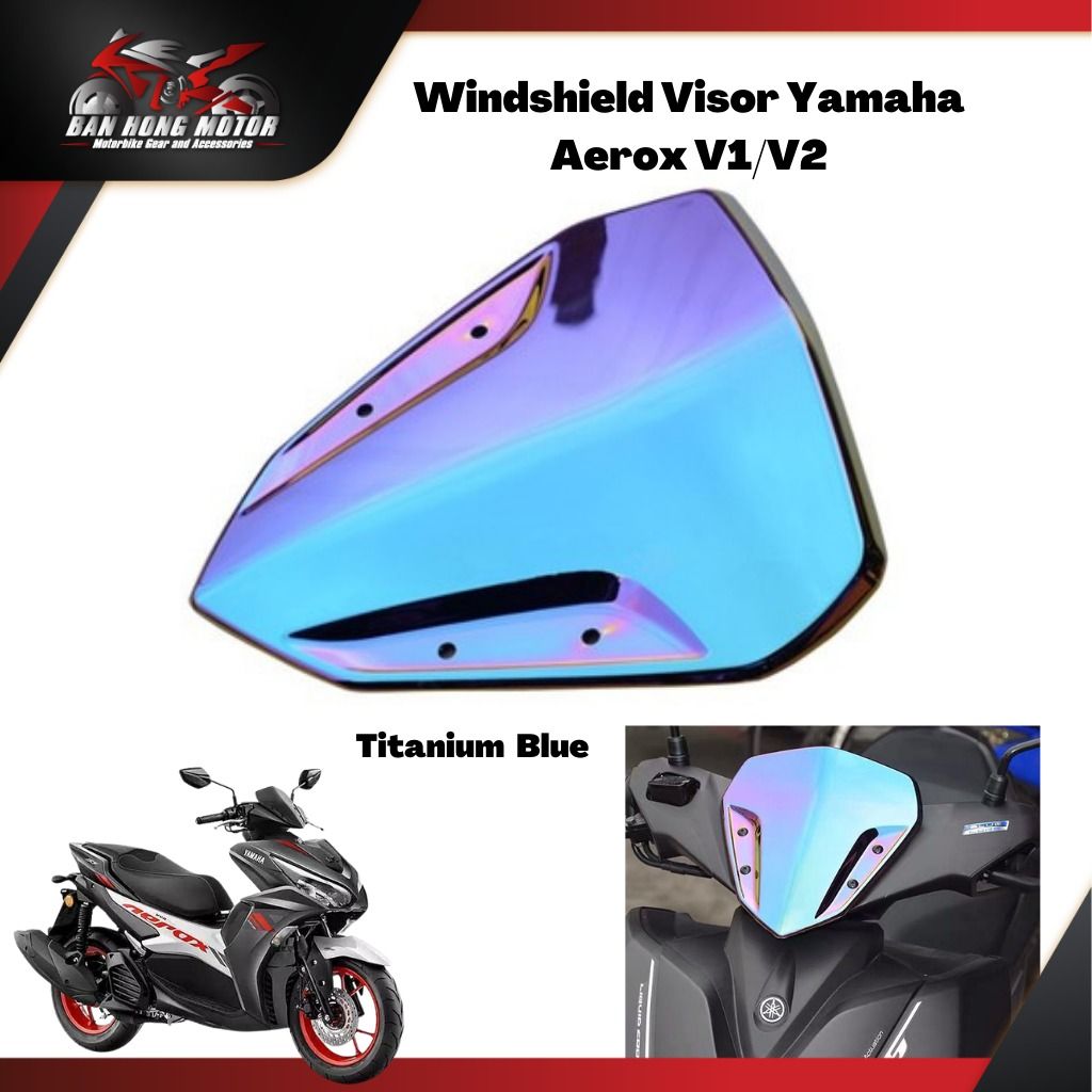 Aerox Visor/ Windshield Rainbow NVX Visor, Motorcycles, Motorcycle ...