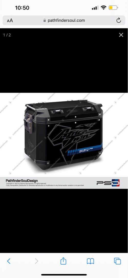 Africa twin PANNIER BOX WRAP STICKER DECAL, Motorcycles, Motorcycle ...