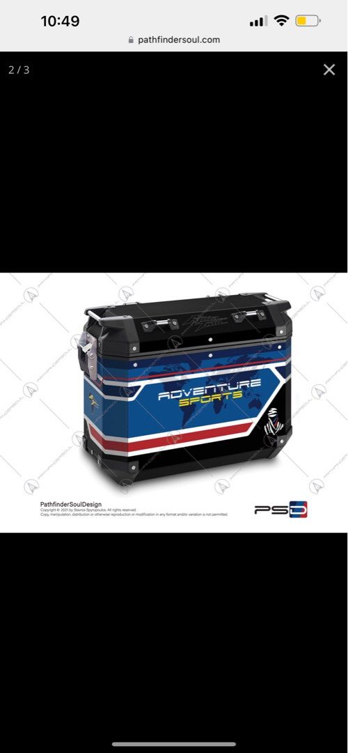 Africa twin PANNIER BOX WRAP STICKER DECAL, Motorcycles, Motorcycle ...