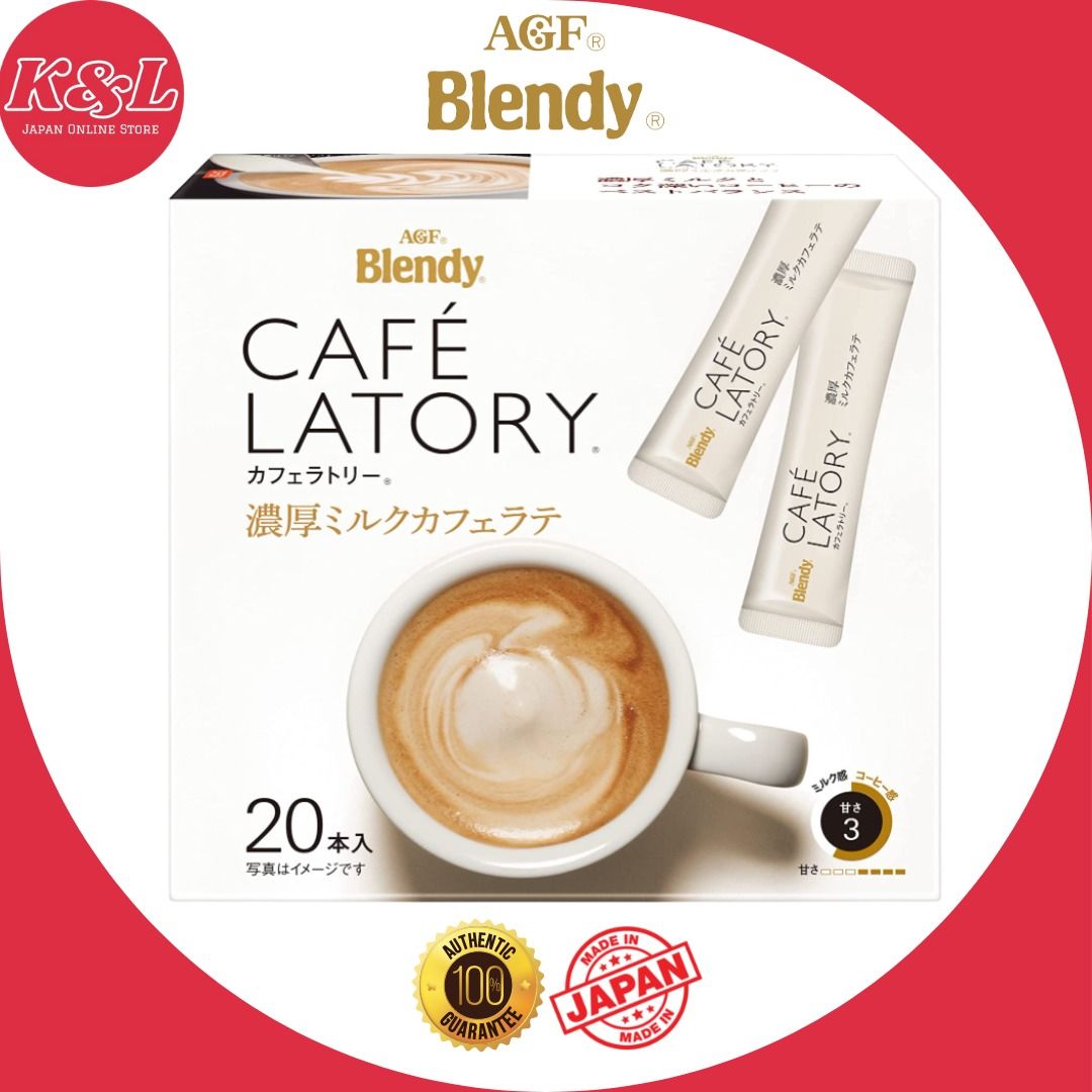 AGF Blendy Cafe Latory Rich Milk Cafe Latte and Caramel Macchiato (Made ...