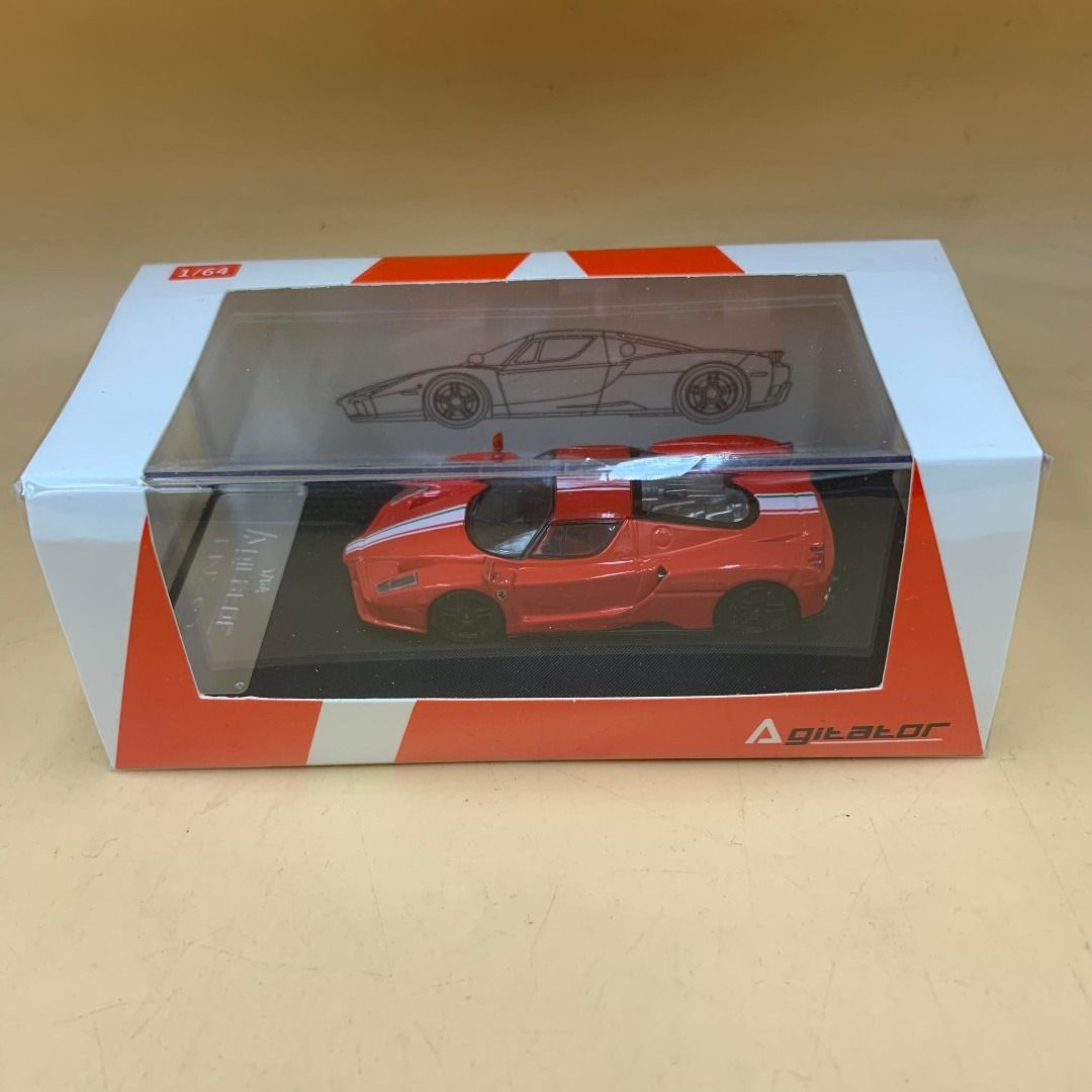 Agitator 1/64 Scale Enzo Ferrari Red w/ Stripes Diecast Model, Hobbies ...