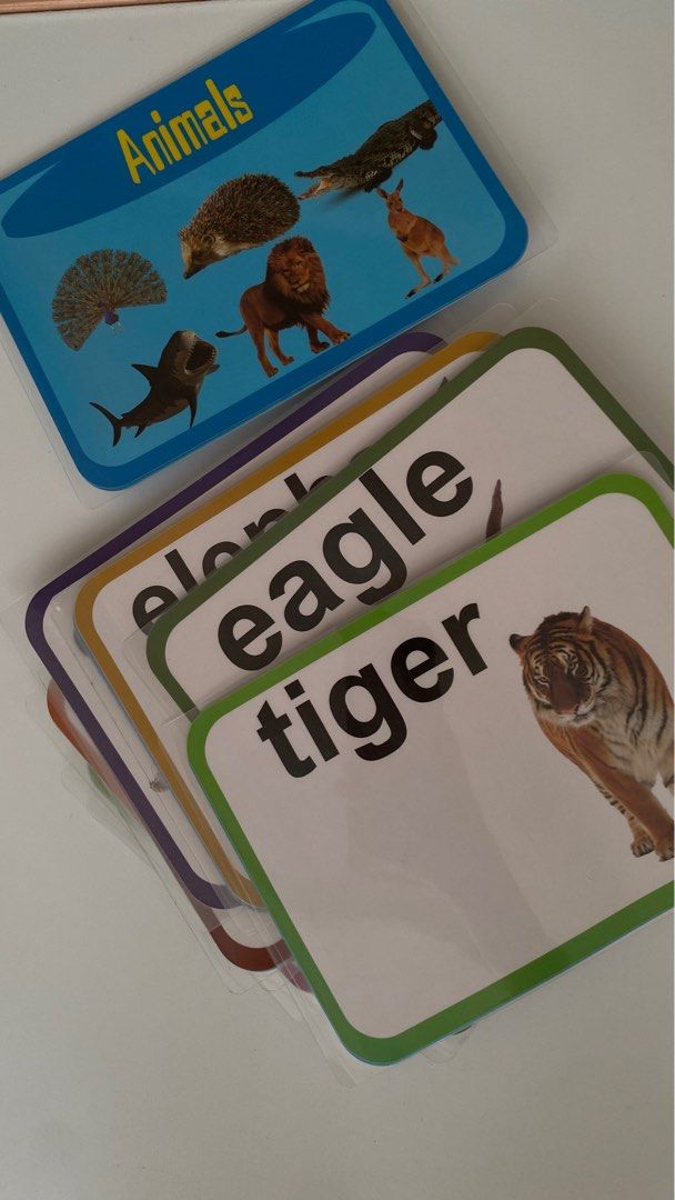 Animals Laminated Flash Cards for kids on Carousell