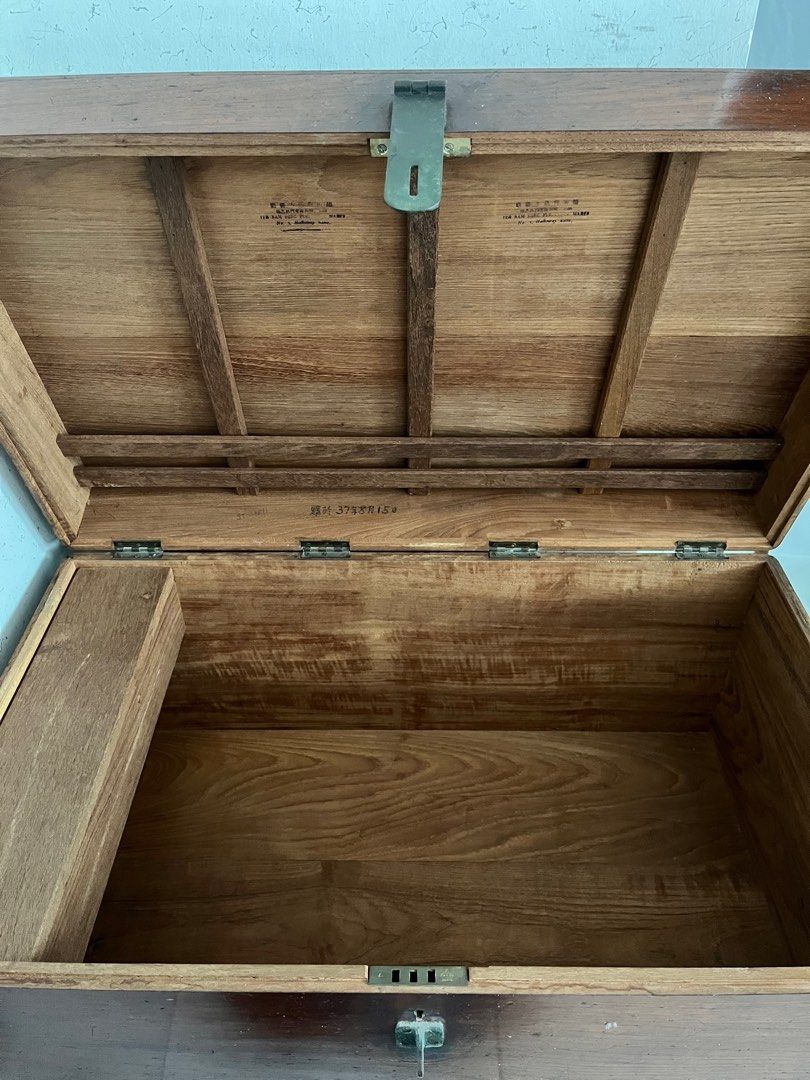 Antique Wooden Storage Box, Furniture & Home Living, Home Decor, Other ...