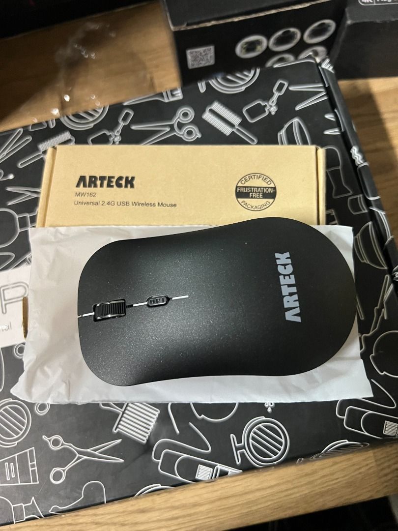 Arteck 2.4G Wireless Mouse with Nano USB Receiver Ergonomic Design ...