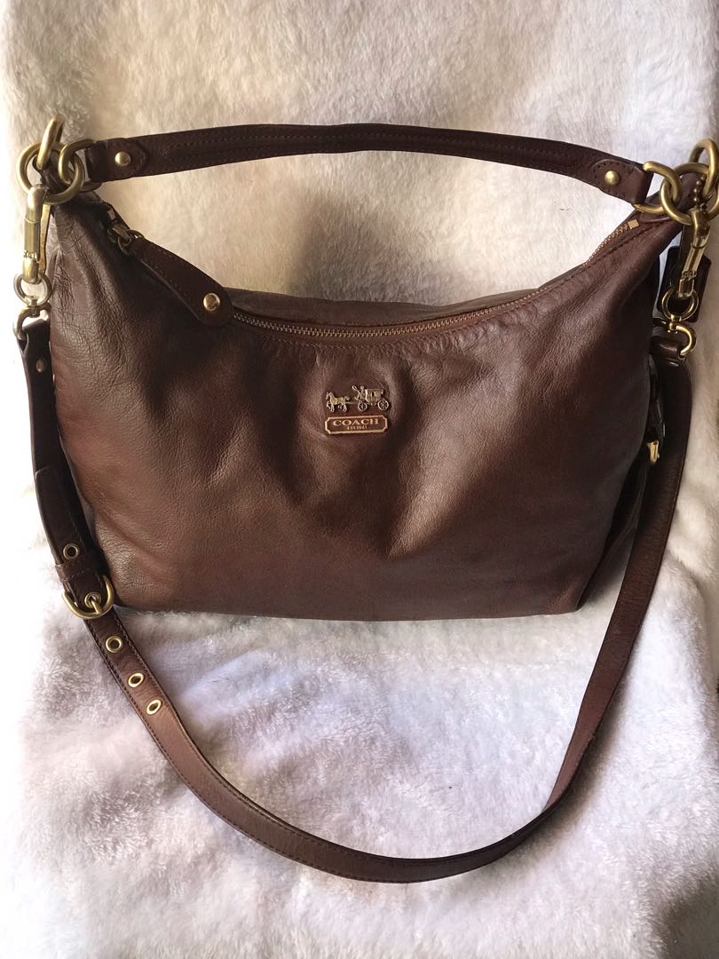 Authentic coach leather two way bag on Carousell