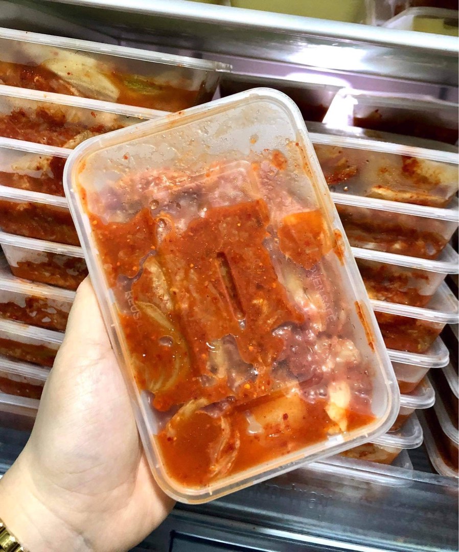 Authentic Kimchi 2 Tubs, Food & Drinks, Spice & Seasoning on Carousell