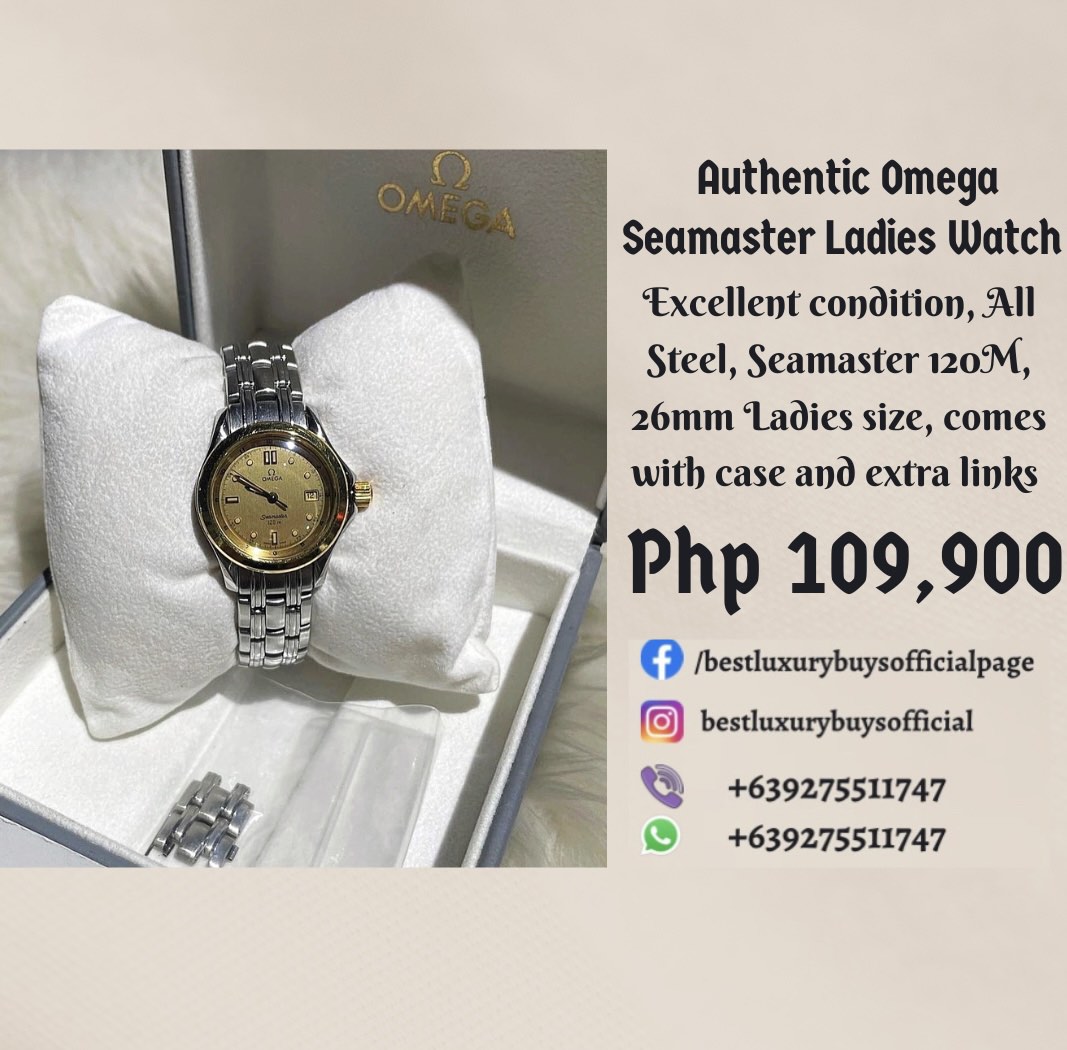 Authentic Omega Seamaster Ladies 26mm Steel Luxury Watch, Women's ...
