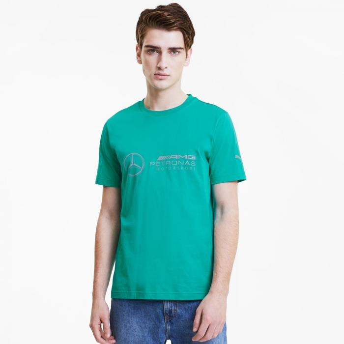 Authentic Puma Mercedes Logo Men's Tee - Cyan Green, Men's Fashion ...