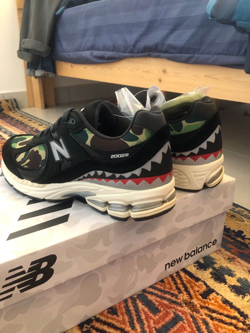 Bape x new balance 2002R, Men's Fashion, Footwear, Sneakers on Carousell
