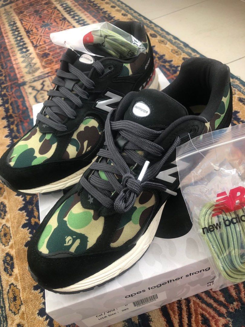 Bape x new balance 2002R, Men's Fashion, Footwear, Sneakers on Carousell