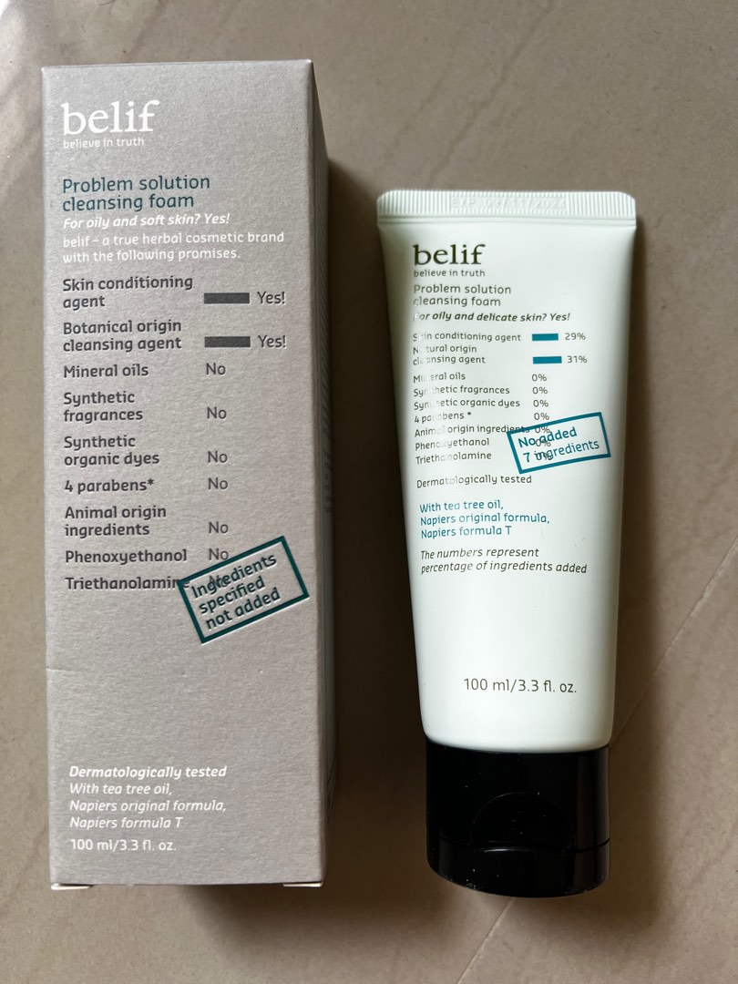Belif Problem Solution Cleansing Foam 100ml, Beauty & Personal Care ...