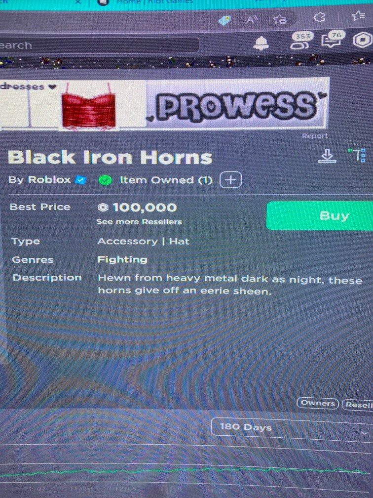 black iron horns, Video Gaming, Gaming Accessories, In-Game Products on ...