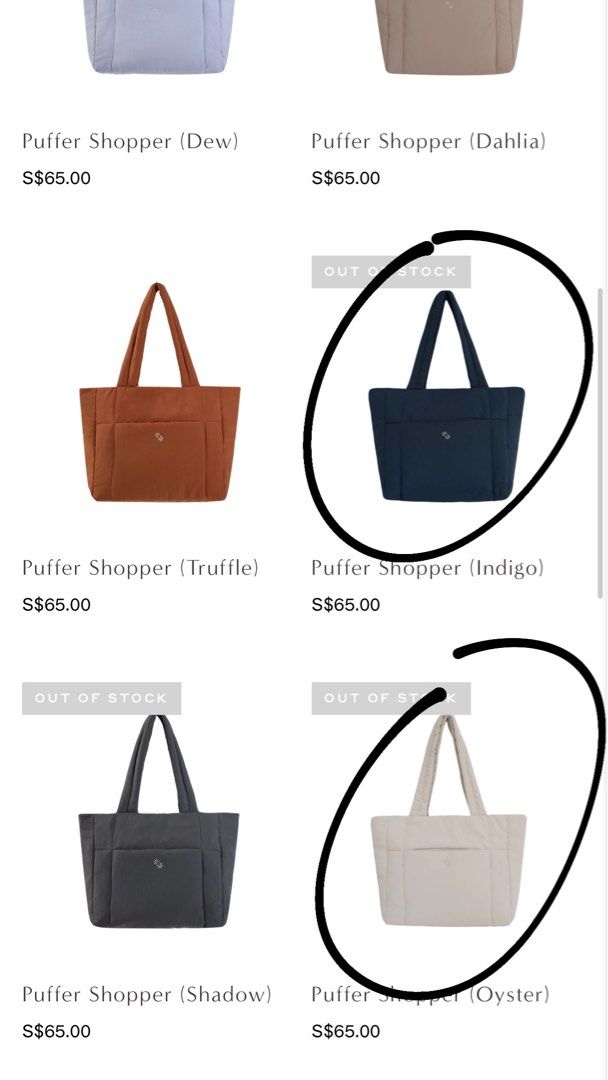 (read description) the paper bunny puffer shopper indigo oyster sprite ...