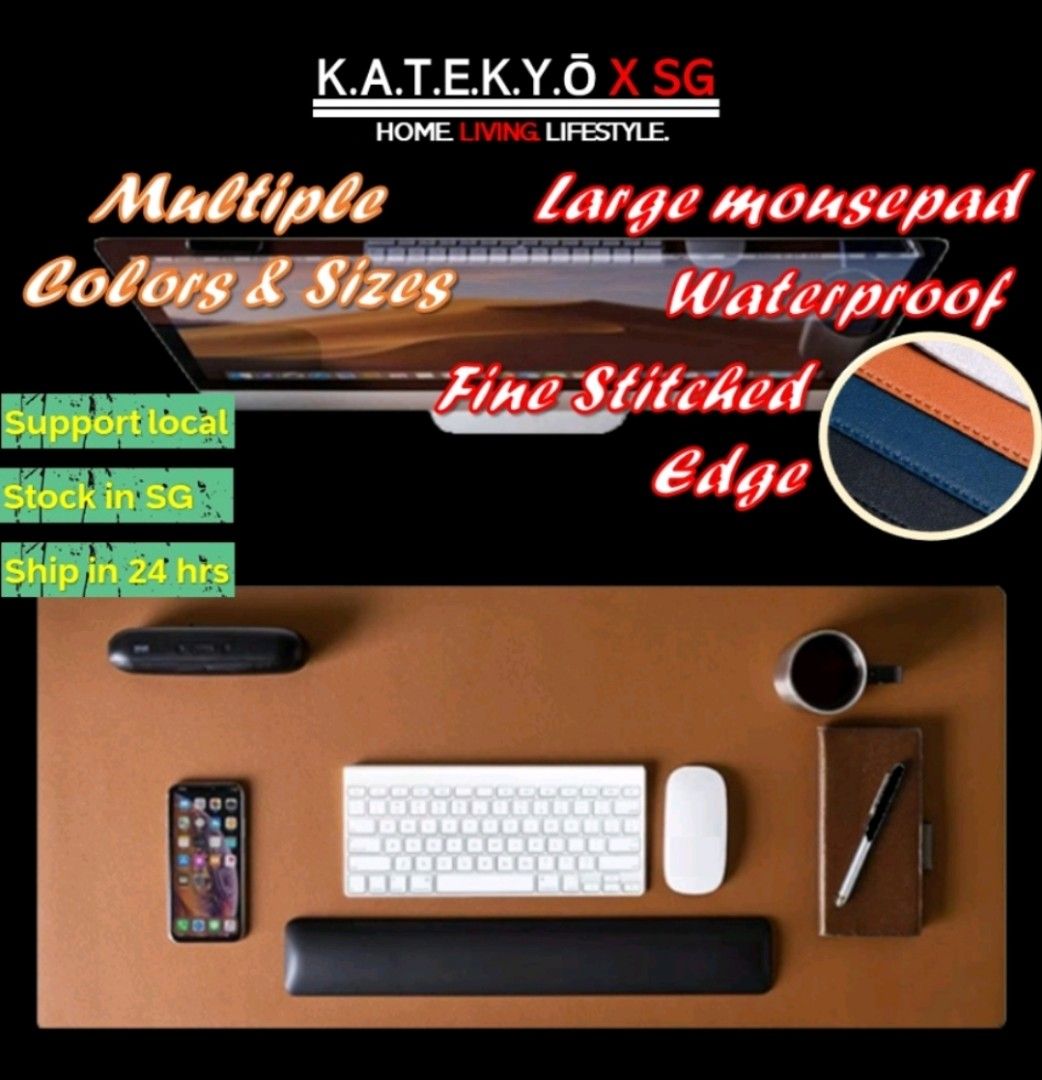 Brown Leather Desk Pad 80cm x 60cm, Computers & Tech, Parts ...