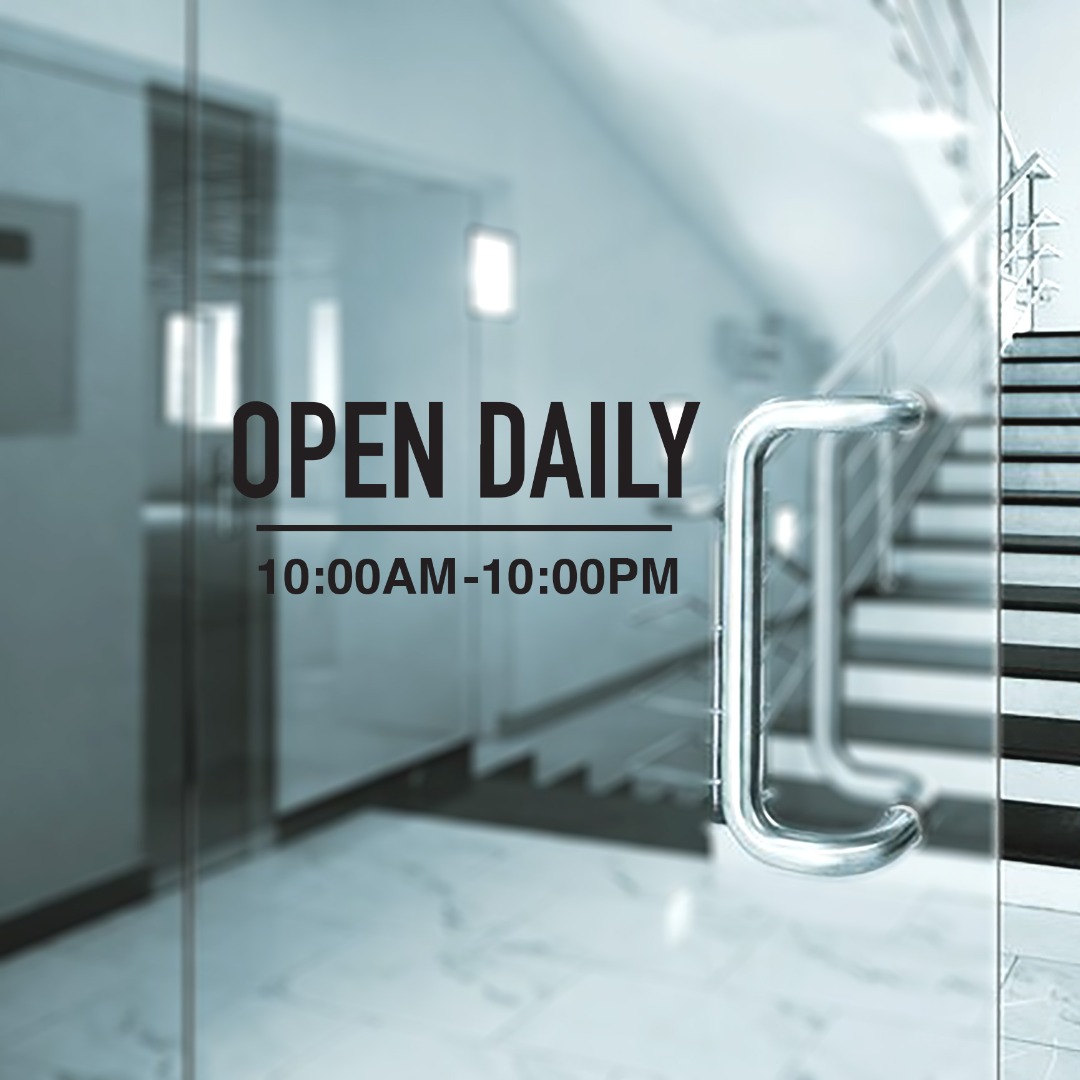 Business Hour Sticker, Furniture & Home Living, Home Decor, Other Home ...