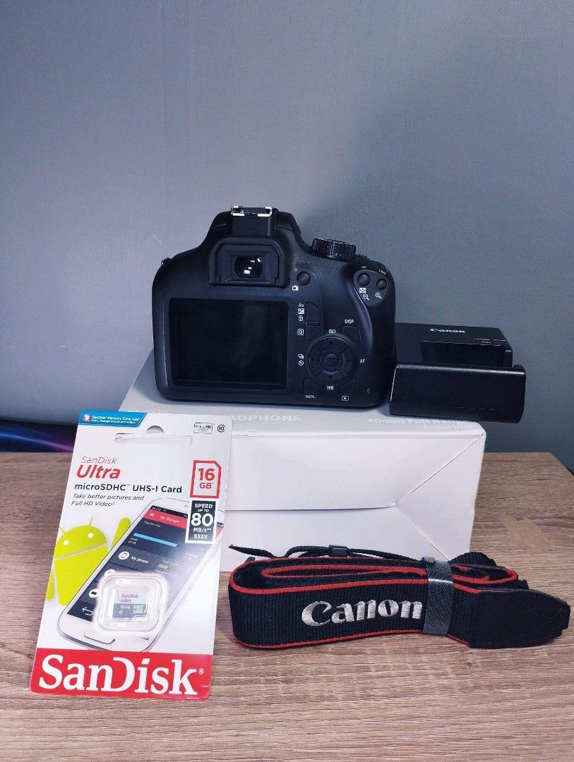 Canon 3000D with kitlens 18-55mm, Photography, Cameras on Carousell