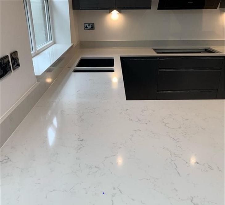 Carrara White Quartz Stone Countertop, Furniture & Home Living ...