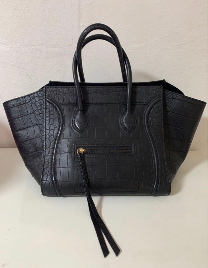 Celine phantom croc stamp bag, Luxury, Bags & Wallets on Carousell
