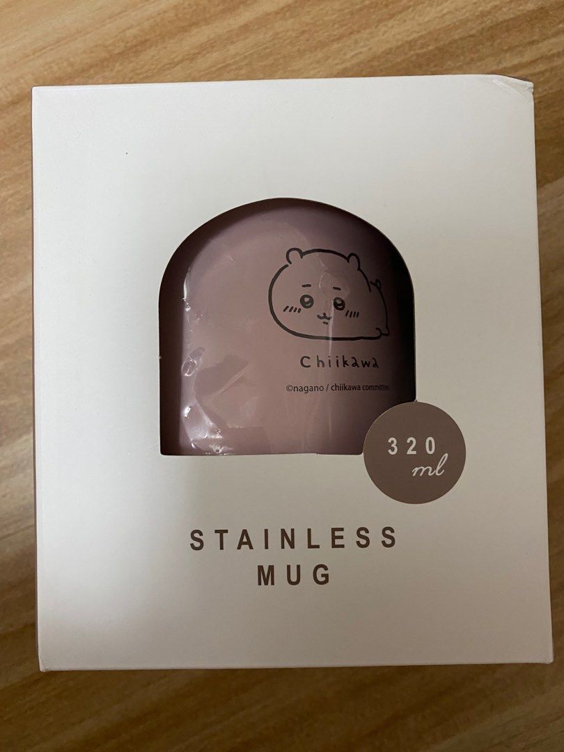 Chiikawa stainless Mug Nagano Chiikawa 吉伊卡哇ちいかわ自嘲熊小可愛粉紅色不銹鋼杯, 傢俬＆家居, 廚具 ...