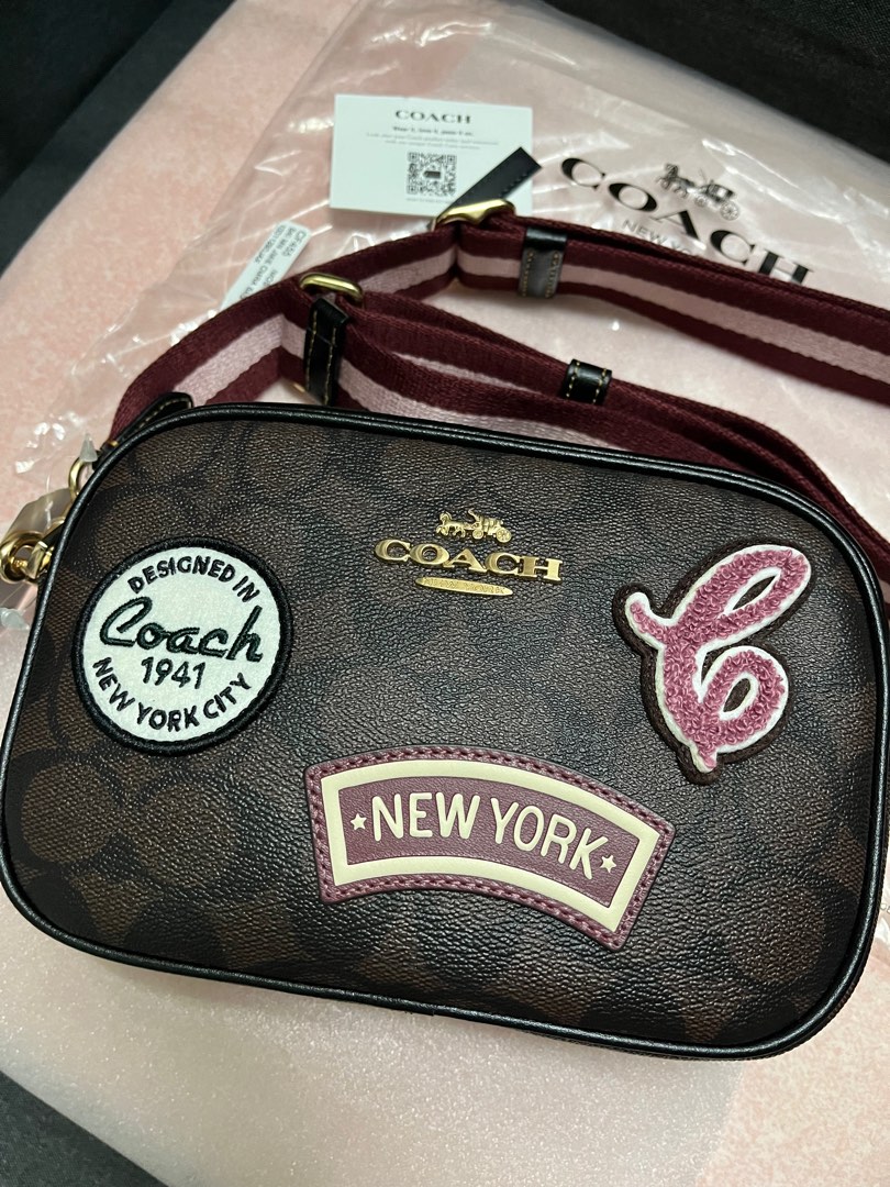 Coach Mini Jamie Camera Bag In Signature Canvas With Ski Patches, Women ...