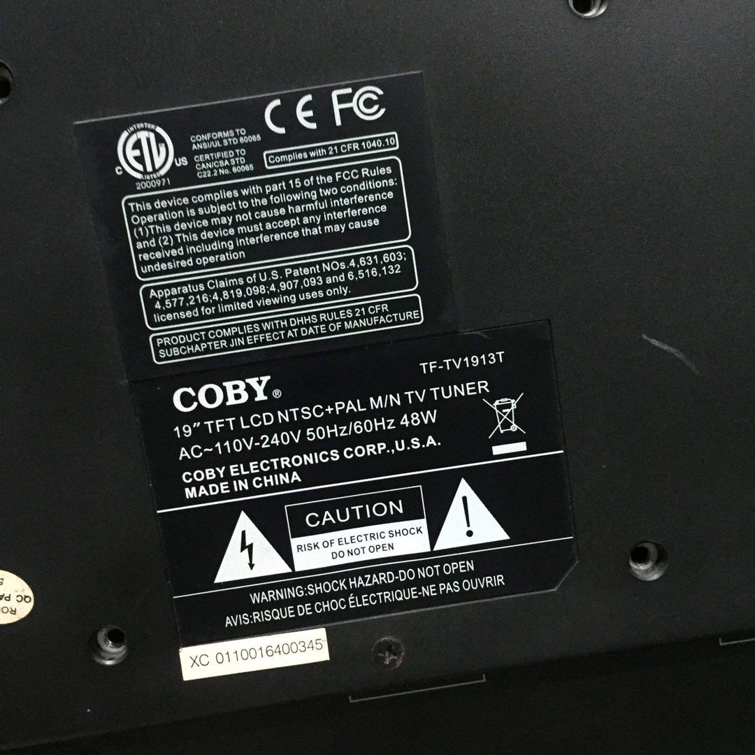 Coby 19" Led Tv Monitor, TV & Home Appliances, TV & Entertainment, TV ...