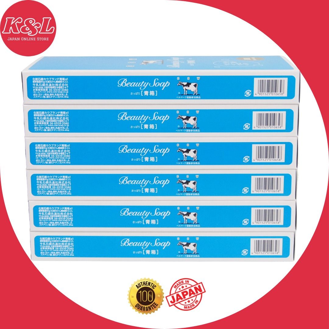 Cow Beauty Soap Blue 85g x 6 (Made in Japan), Beauty & Personal Care, Bath & Body, Bath on Carousell