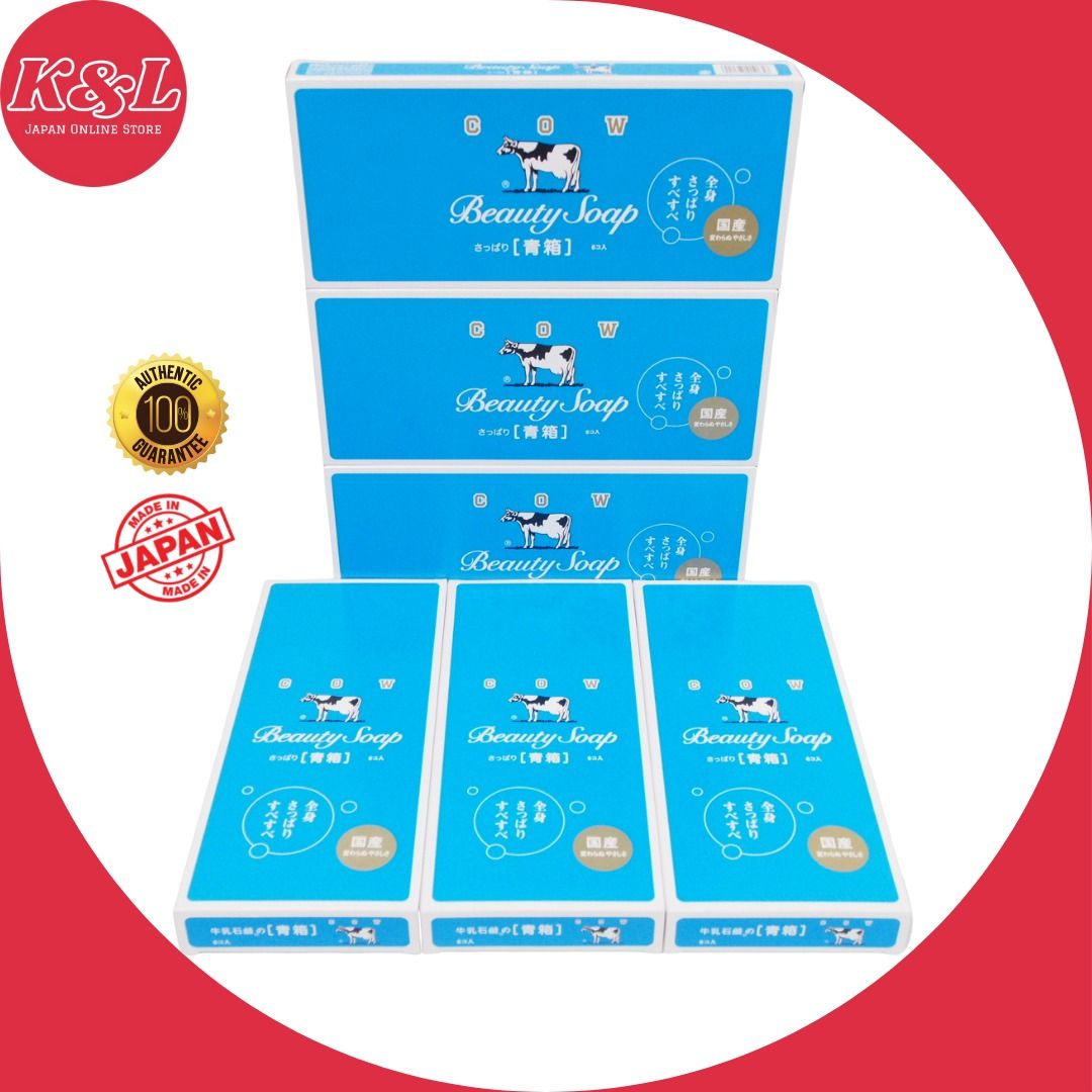 Cow Beauty Soap Blue 85g x 6 (Made in Japan), Beauty & Personal Care ...