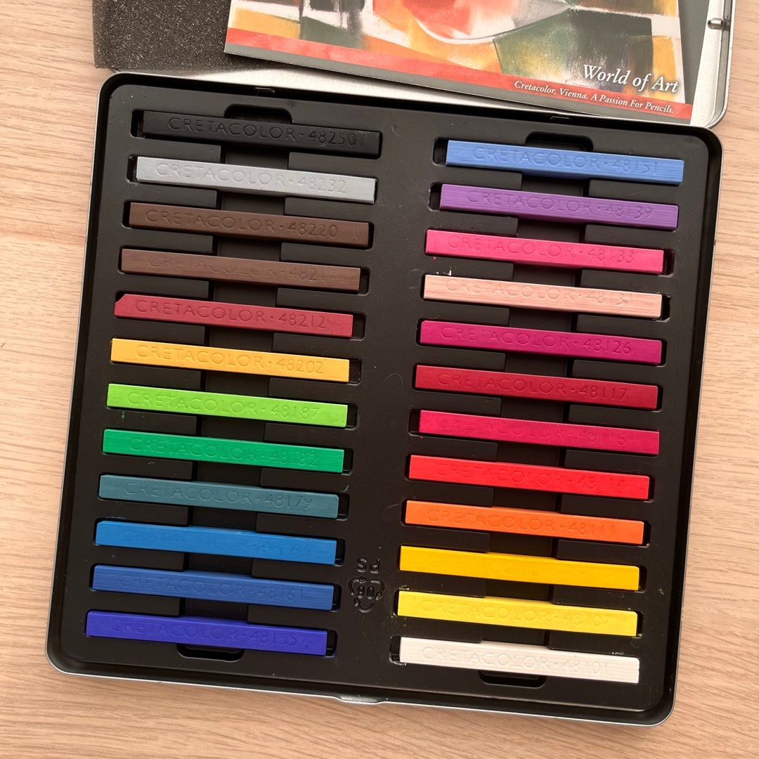 CRETACOLOR Hard Pastels 24 Colours, Hobbies & Toys, Stationery & Craft ...