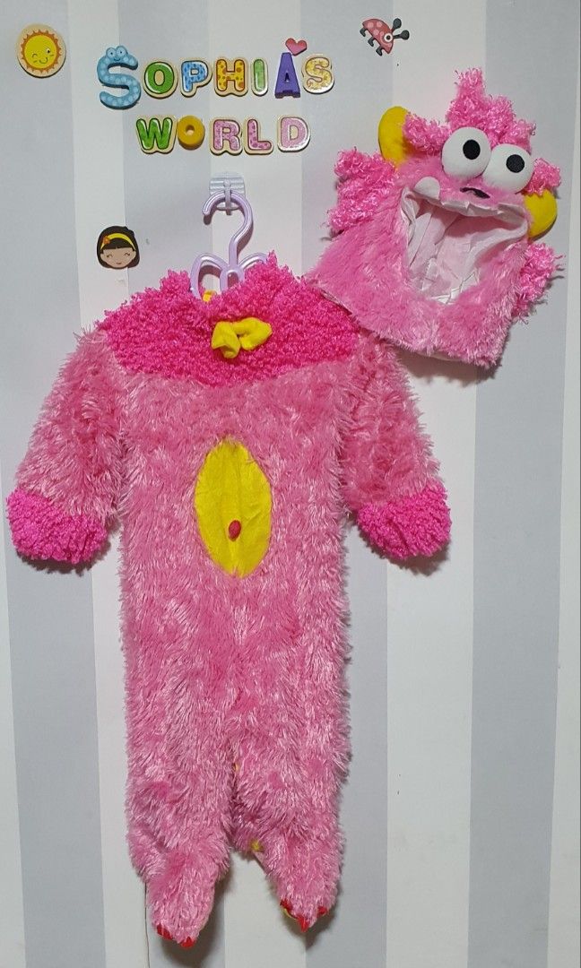 Cute pink monster costume, Babies & Kids, Babies & Kids Fashion on ...