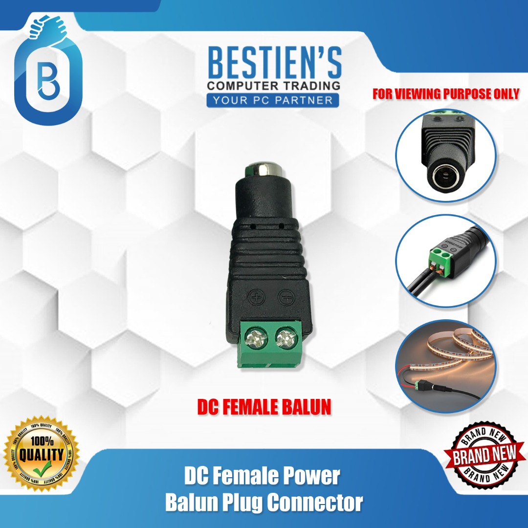 DC Female Power Balun Plug Connector, Computers & Tech, Parts ...