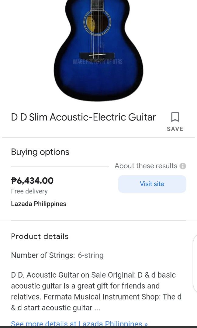 DND guitar acoustic-electric, Hobbies & Toys, Music & Media, Musical ...