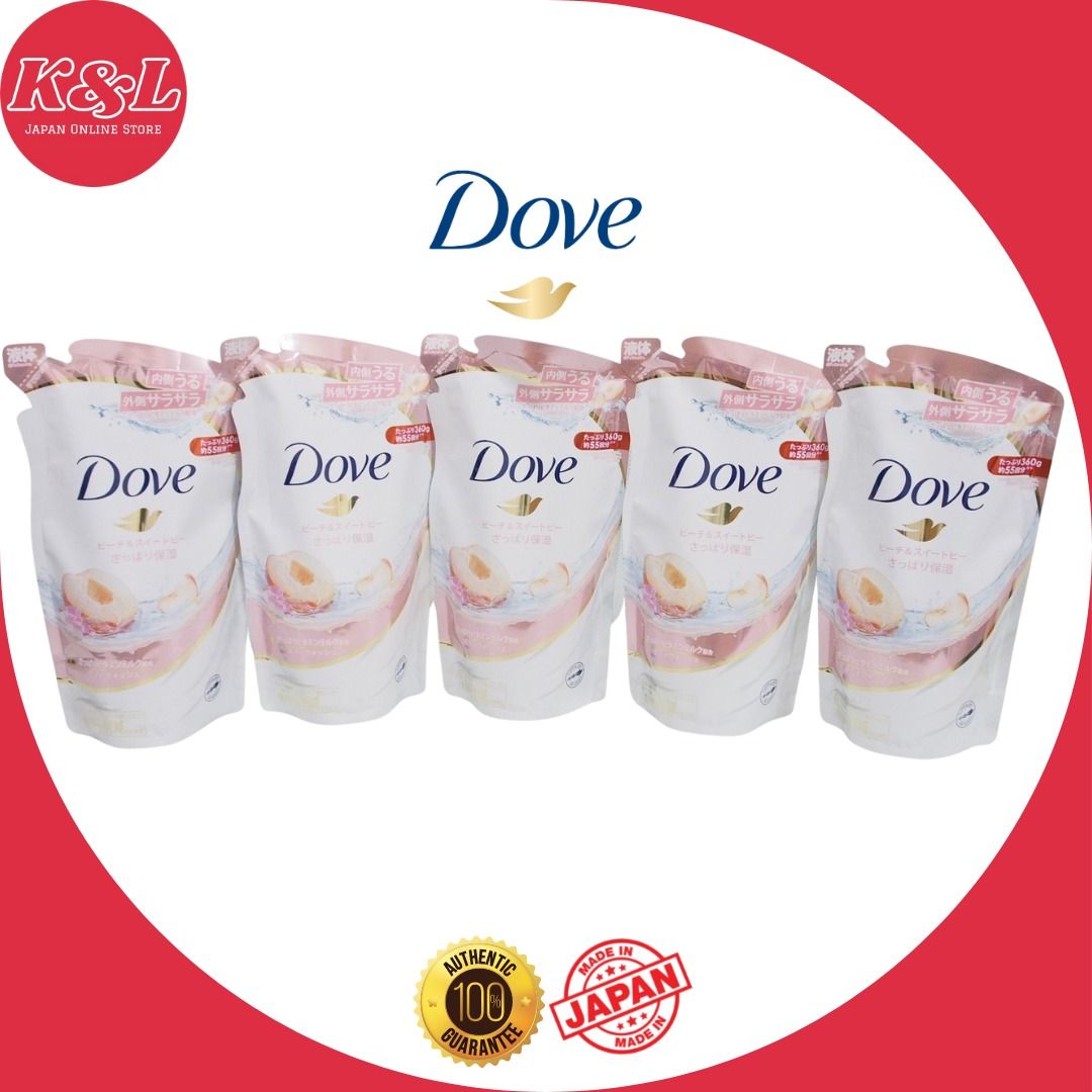 Dove Peach & Sweet Pea Body Wash Refill 360g (Made in Japan) on Carousell