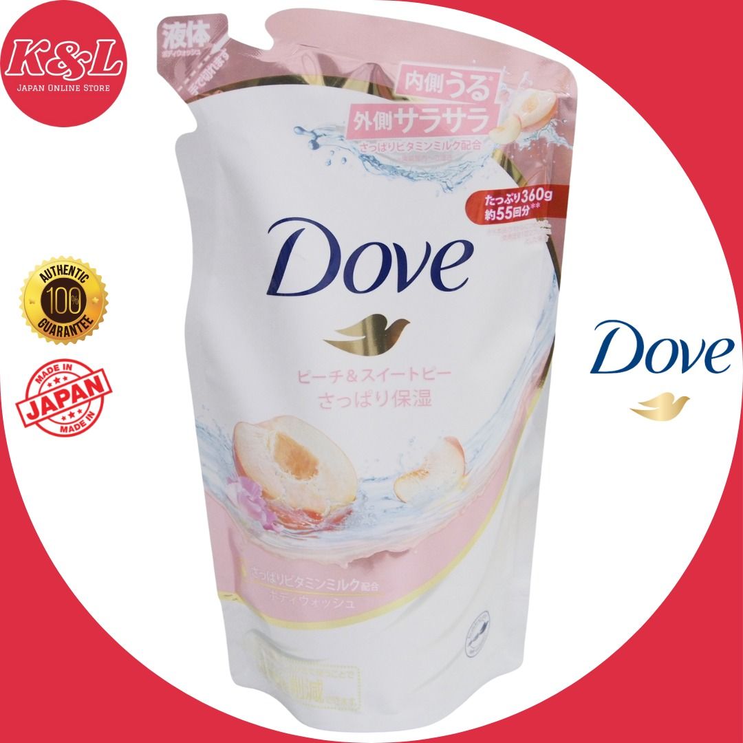 Dove Peach & Sweet Pea Body Wash Refill 360g (Made in Japan) on Carousell