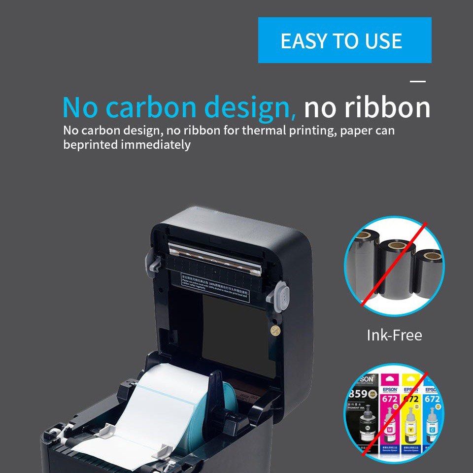 Easylabeltech USB /Bluetooth /WiFi Thermal Printer for Waybill Barcode ...