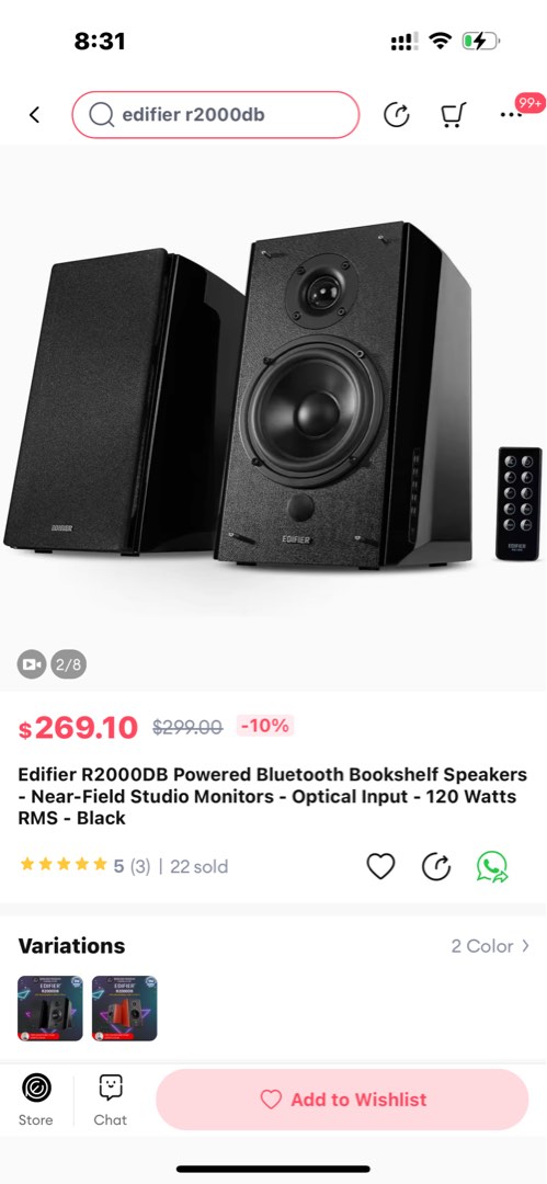Edifier r2000db bookshelf speaker, Audio, Soundbars, Speakers ...