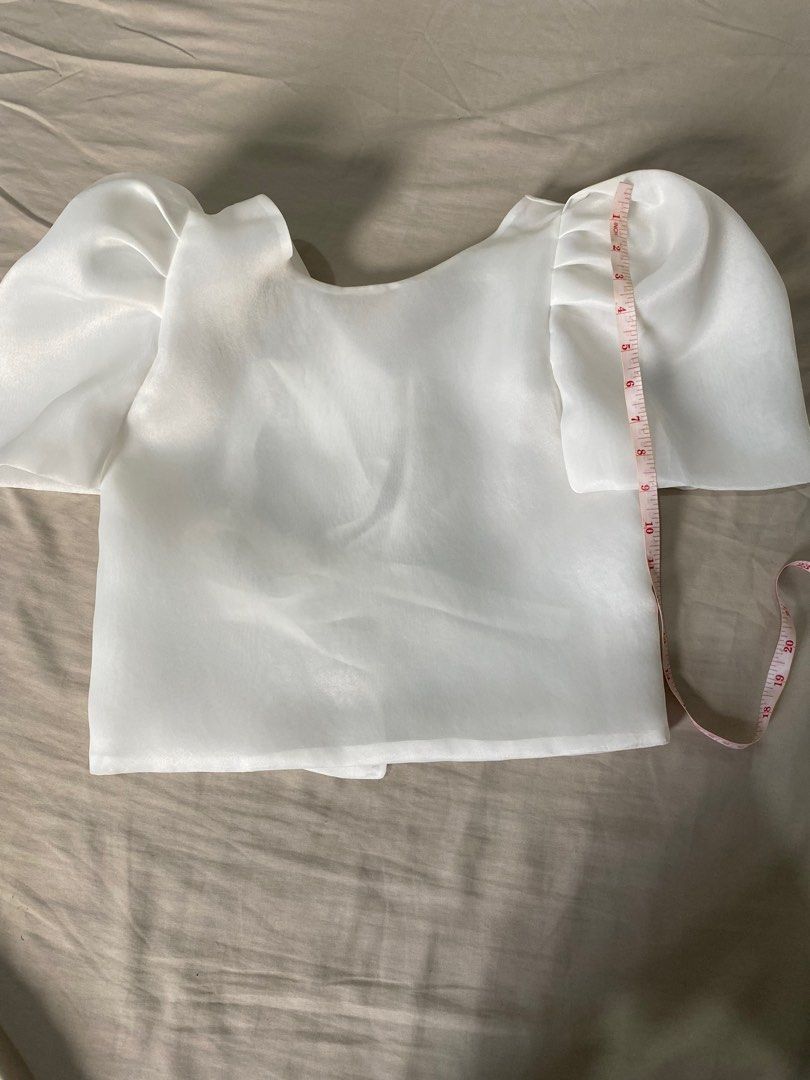 Filipiniana Kimona in White, Women's Fashion, Tops, Blouses on Carousell