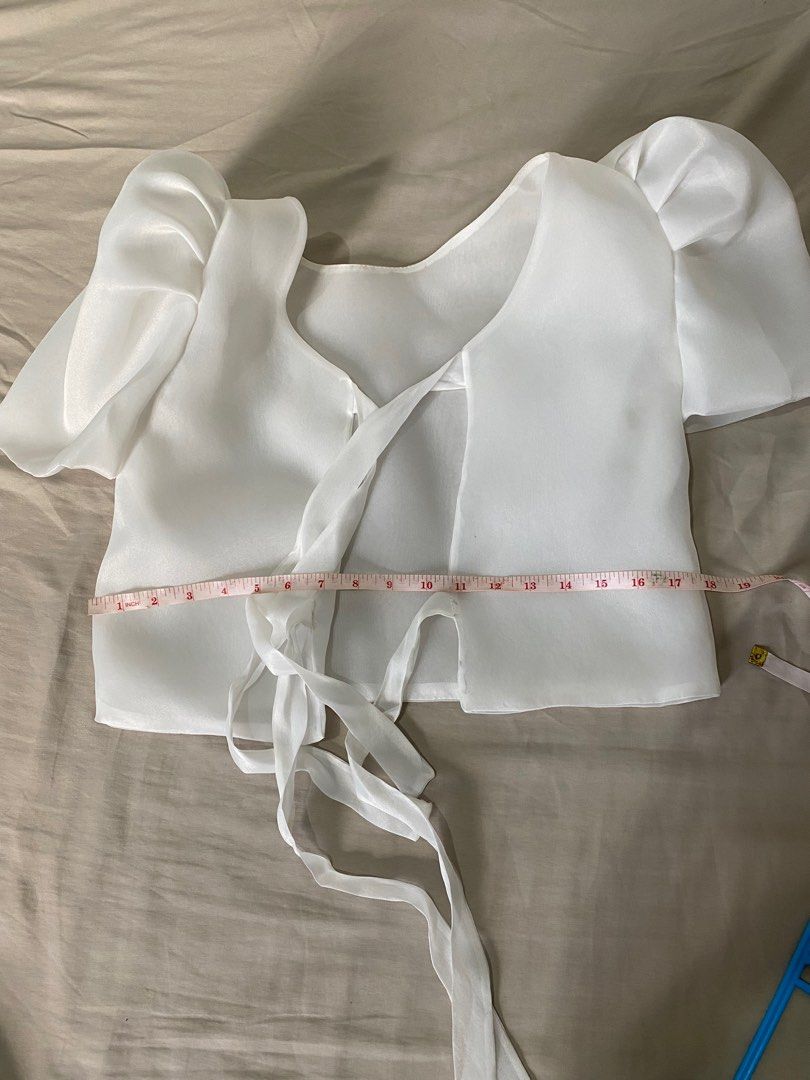 Filipiniana Kimona in White, Women's Fashion, Tops, Blouses on Carousell