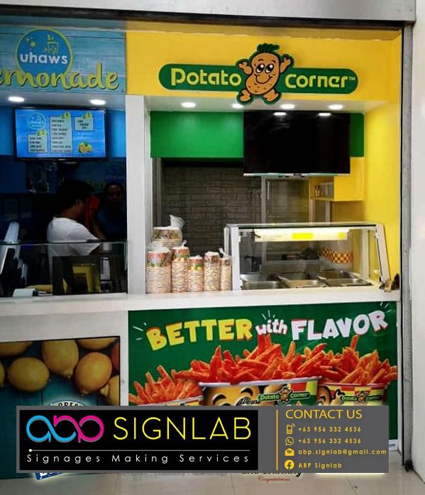 Food cart Signage, Kiosk Signage, Booth signage, Store acrylic signage ...