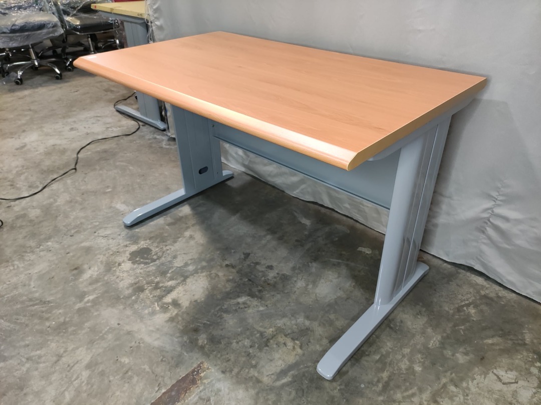 Free Standing Table - Office Furniture Partition .woodgrain top on ...