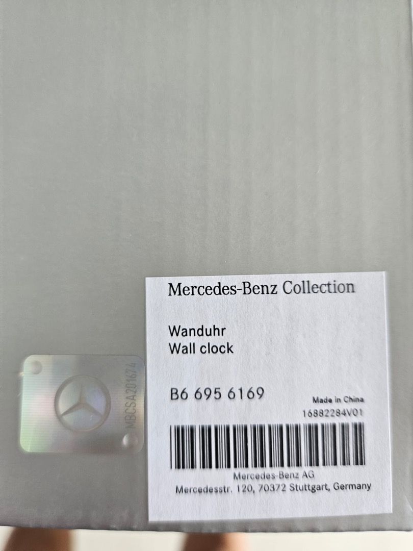 Genuine Mercedes - Benz Wall Clock, Furniture & Home Living, Home Decor ...