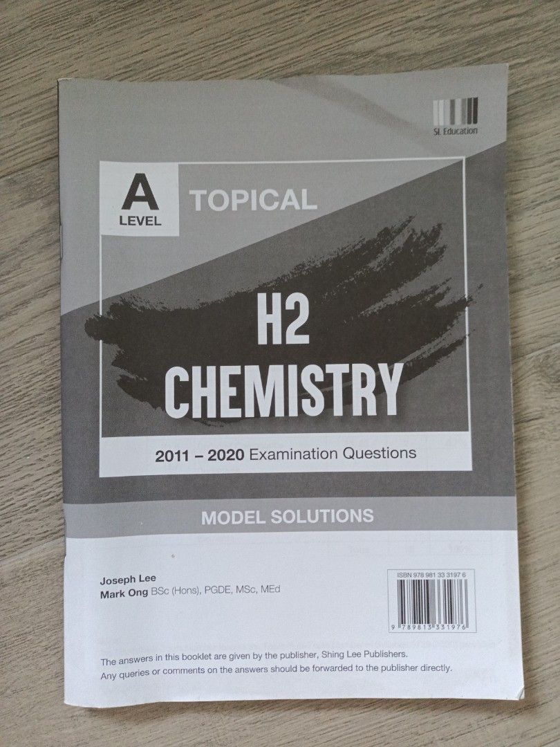 H2 Chemistry Alevel topical TYS 2011-2020, Hobbies & Toys, Books ...