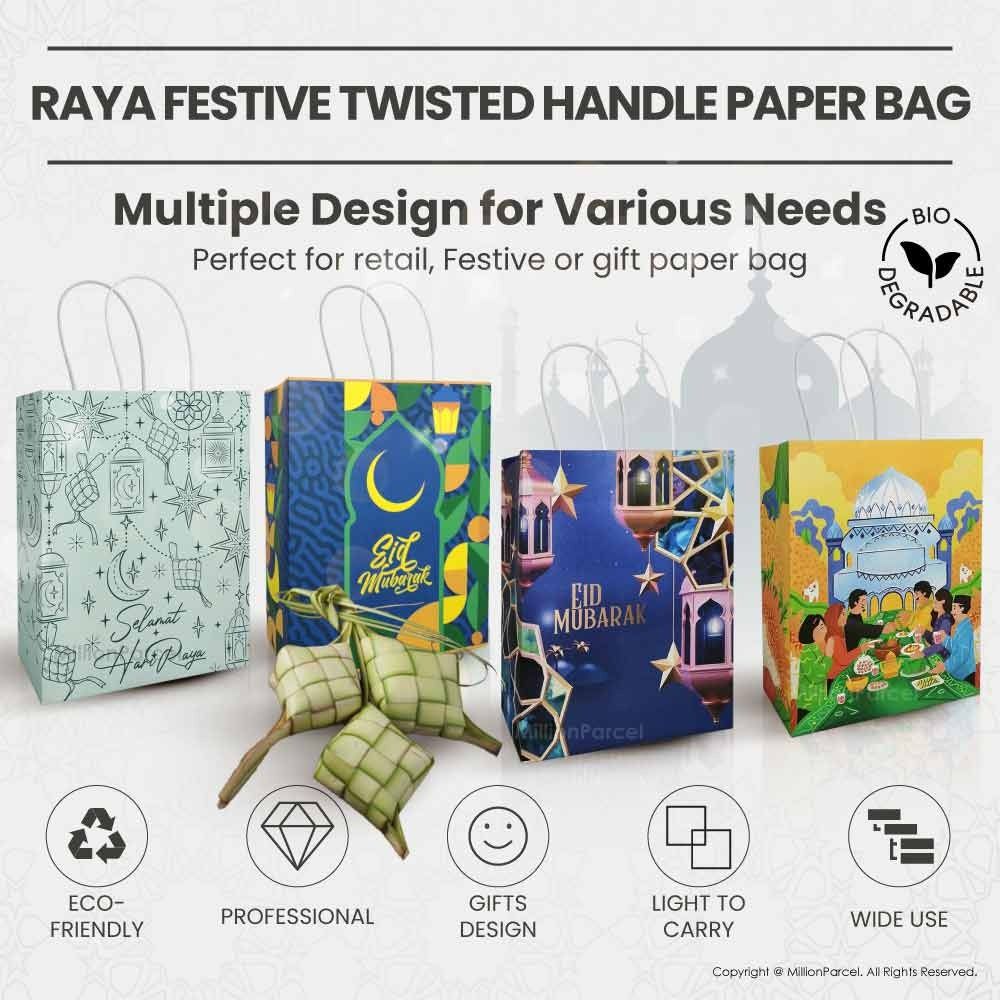 Hari Raya Paper Bag | Raya Festive Paper Bag | Gift Bag | Goodies Bag ...