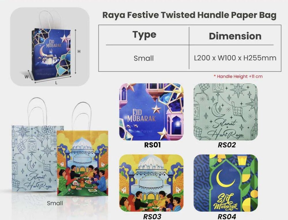 Hari Raya Paper Bag | Raya Festive Twisted Bag, Hobbies & Toys ...