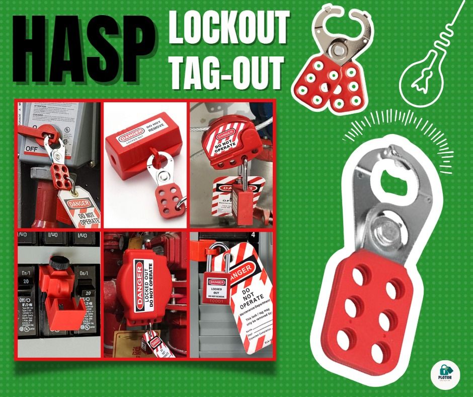 Hasp with Hook Lockout and tagout, Commercial & Industrial ...